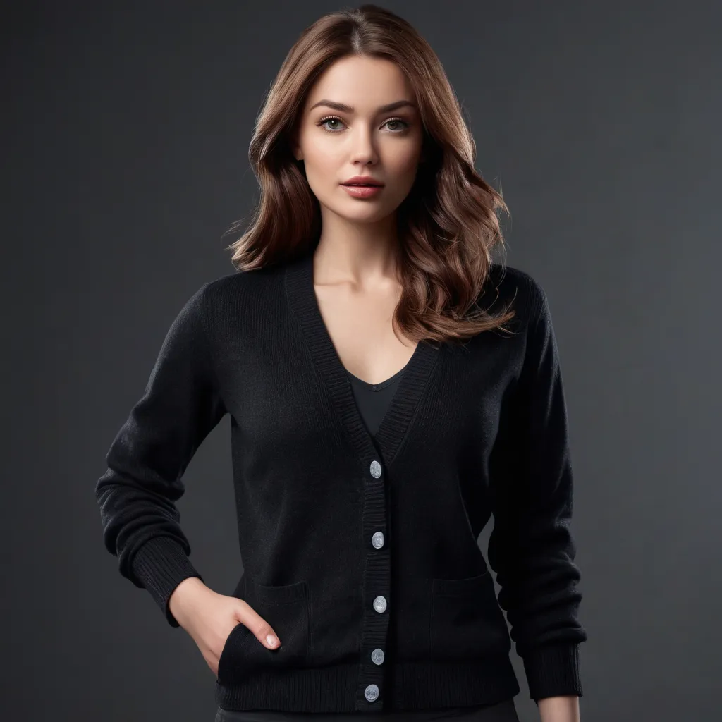 The Charm of Women's Black Cardigans with Pockets